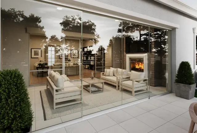 Frameless Glass Patio Doors